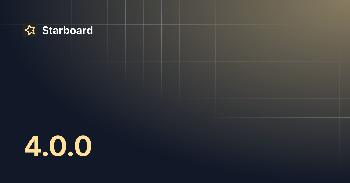 4.0.0 | Starboard
