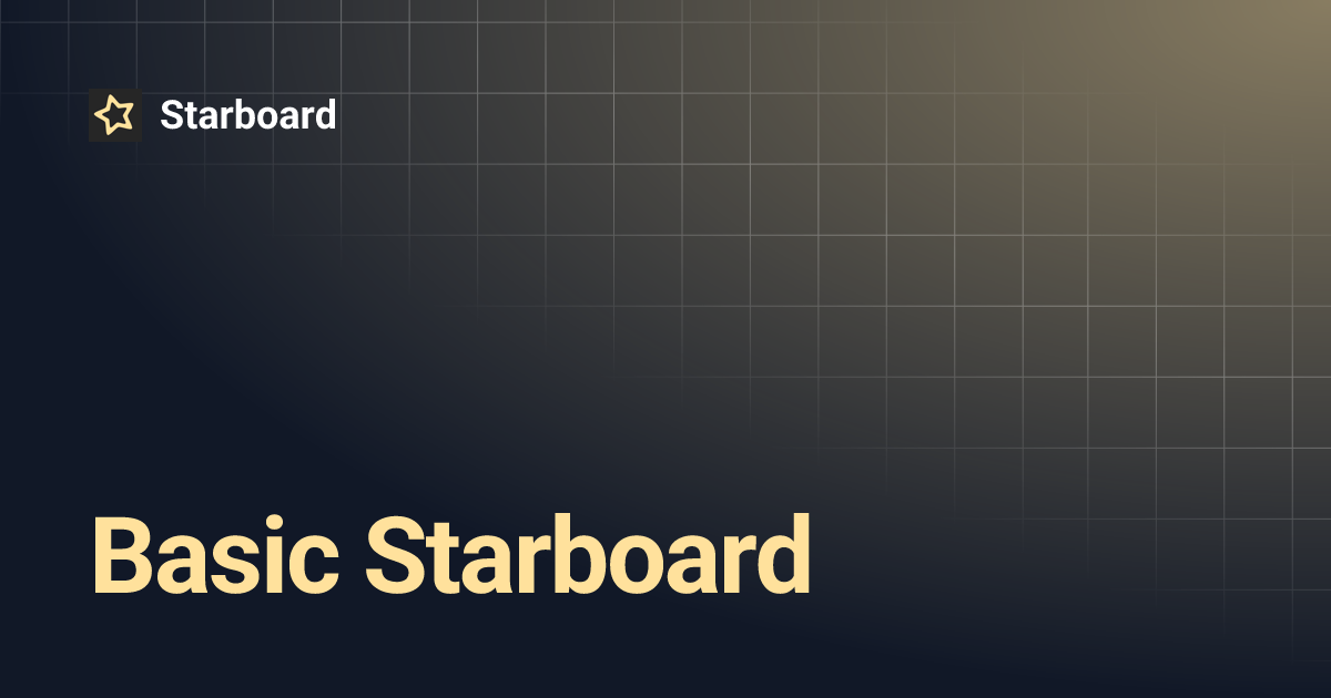 Basic Starboard | Starboard